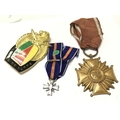 A french Army of earth chest badge, Polish cross of merit, Dutch Cross ...