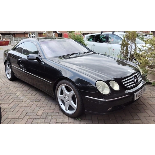 Mercedes CL 55 AMG Coupe, Black. 2002, WU52 YFD. 5439cc, current ...
