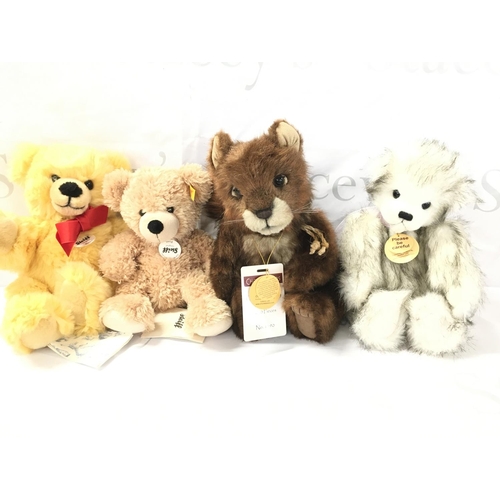 2 X Steiff Bears Bobby And Flynn. And 2 X Charlie Bears Colonel McNutty ...