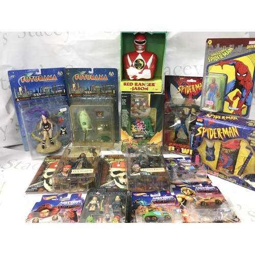 A Collection of Boxed Toys Including Futurama. pirates Of The Caribbean ...