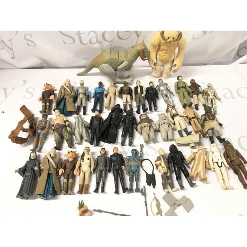 A Collection of Vintage Star Wars Figures And Accessories. And A Boxed ...