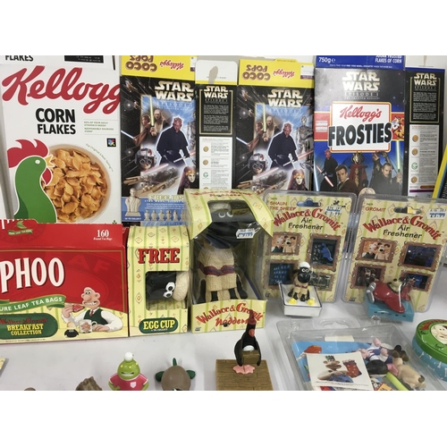 A collection of Wallace and Gromit merchandise also various Star Wars ...