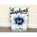 Stephens ink for all fountain pens enamel sign. 15.5 x 24 inches ...