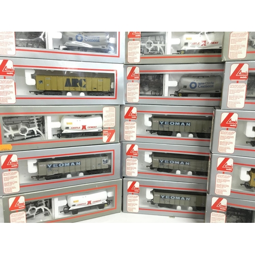 A Collection Of Boxed Lima 00 Gauge Wagons. Coaches Etc.