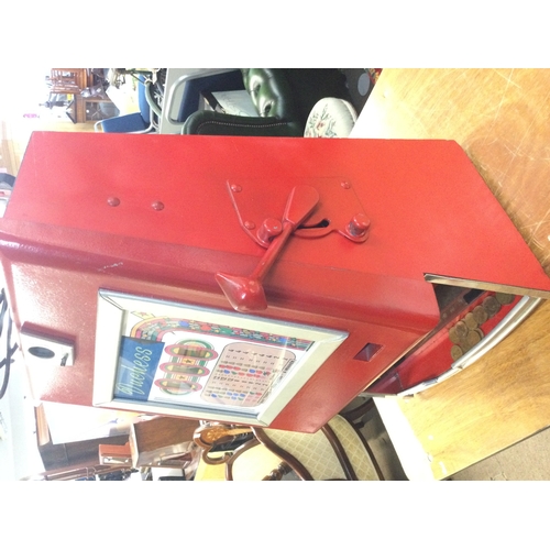 A Vintage 3-Wheel Duchess One Arm Bandit Fruit Machine. Approx Height 74Cm.