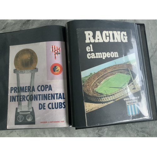 European Cup Final Football Programmes: Folder containing private ...