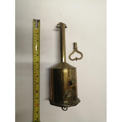 19th century brass John Linwood Patent clockwork roasting spit / jack
