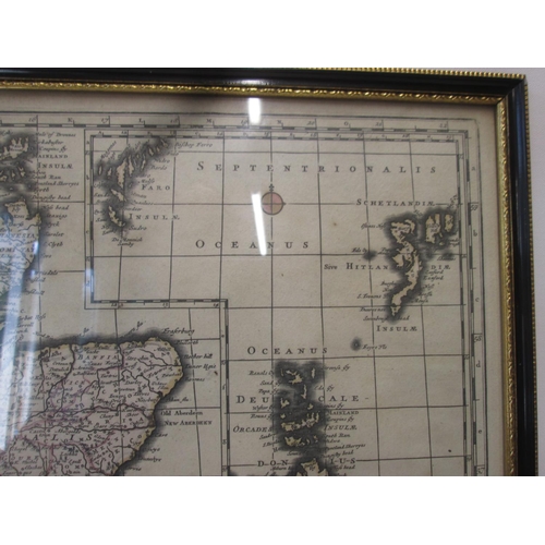 Hand tinted Map : Regnorium Anglia, Scotae Hibernia from Atlas Major by ...