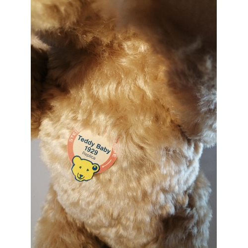 Modern Steiff teddy bear in box of issue