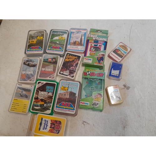 Assorted Top Trump playing cards & 2 x boxed pocketeers games from ...