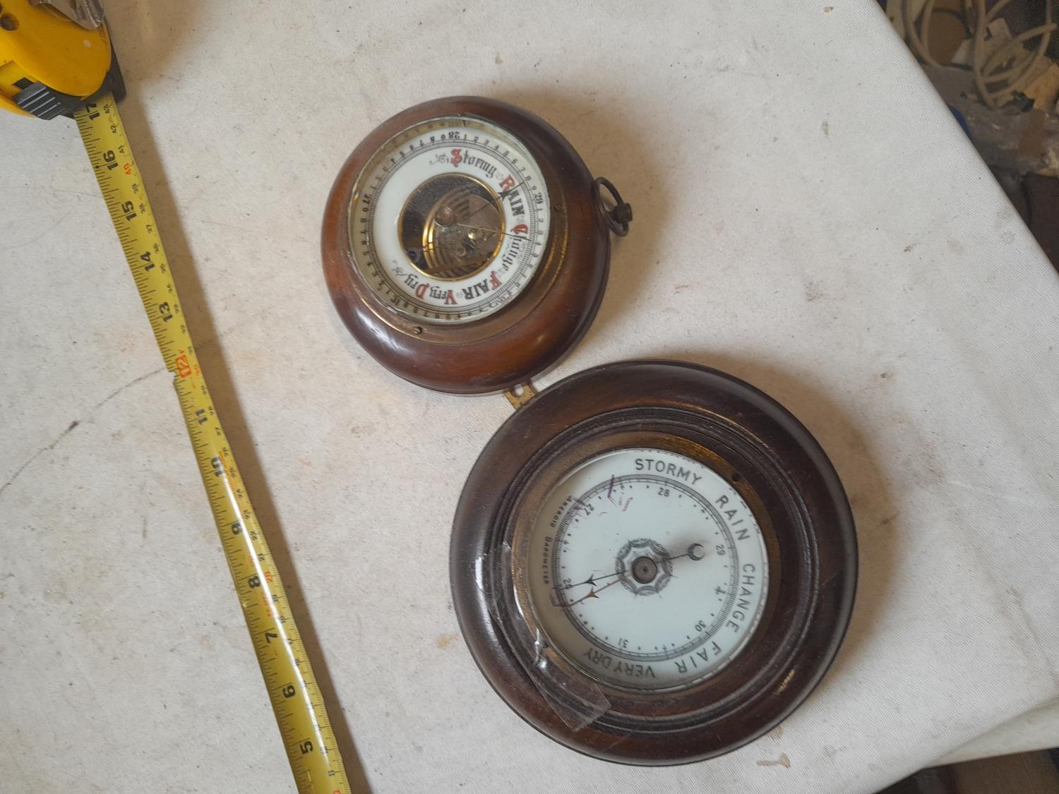 2 x wall barometers for spares / repairs