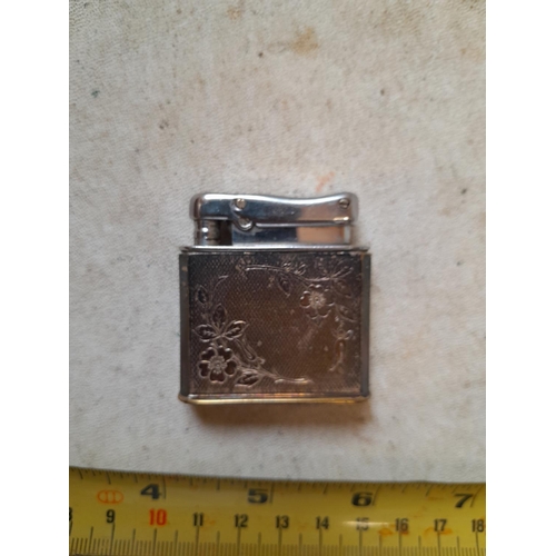 Colibri Monopol silver lighter with engine turned decoration British ...