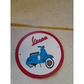 Cast iron Vespa scooter sign