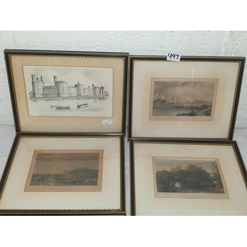 Five Small Framed & Glazed Welsh Landmark Etchings along with a Signed ...