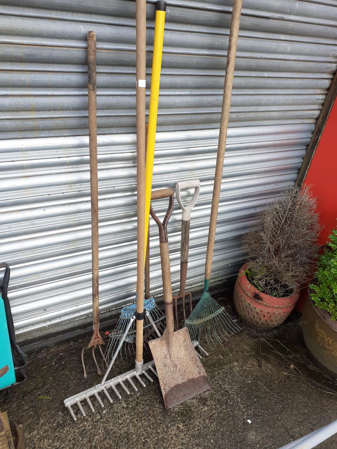 Selection of Long Handled Garden Tools.