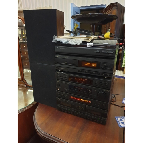 JVC Hifi Stacking System with Speakers.