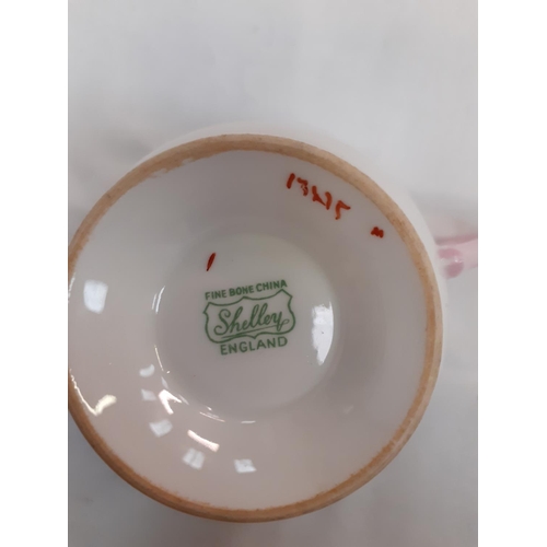 16 Piece Shelley Pink Rimmed Part Tea Set.
