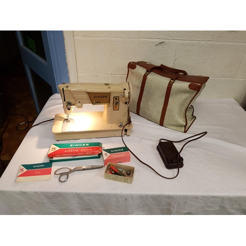 Singer Model 317 Sewing Machine in Carry Case with Foot Pedal ...