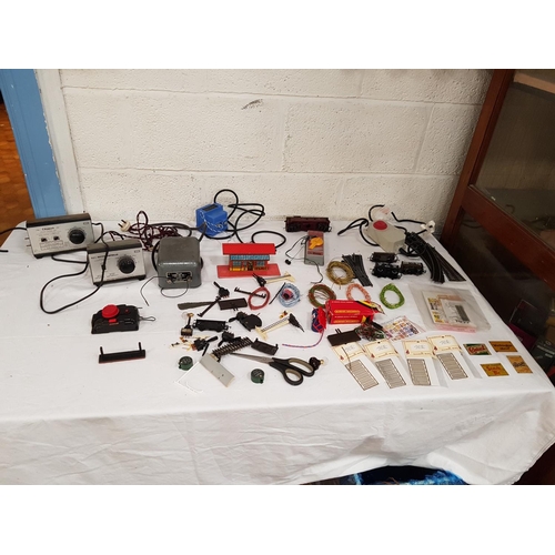 Box of Model Railway Controllers & Accessories.