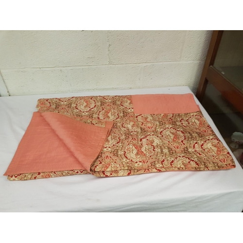 Handcrafted Red & Pink Paisley Pattern Bedspread.