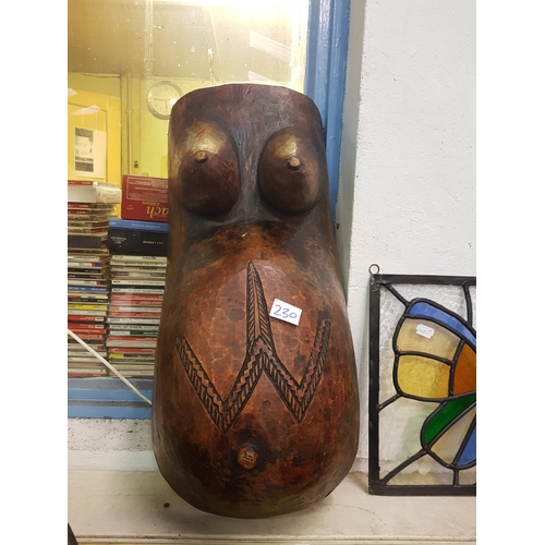 Sub-Saharan African Carved Wooden Fertility Body Mask for Male Tribe ...
