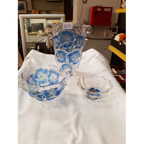 Three Piece Original Walther Glass Set.