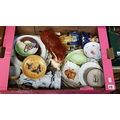 Box to Include Various Plates & Figures Including Melba Ware, Oriental ...