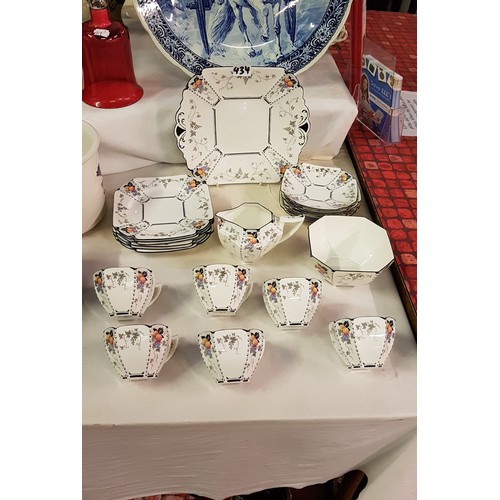 Shelley Queen Anne Peaches and Grapes 21-Piece Tea Set Pattern 11698 c ...