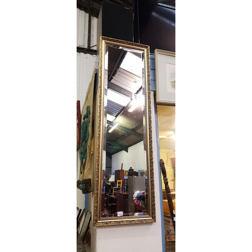 Gilt Framed Rectangular Mirror.