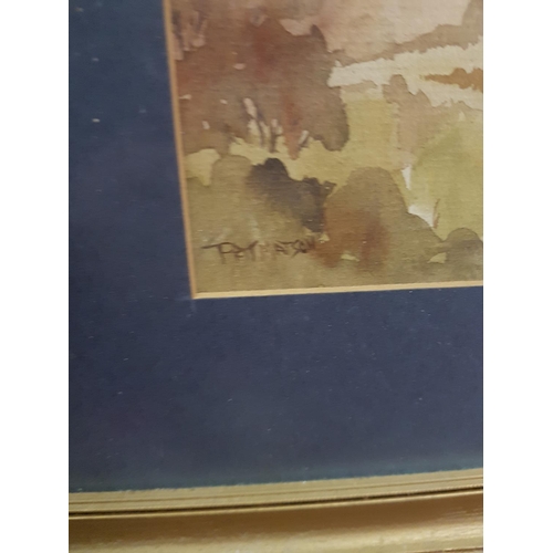 Framed & Glazed Watercolour of Countryside Scene By Pat Matson - approx ...