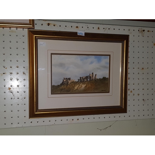 Framed & Glazed Watercolour "Pennard Castle, Gower" By Terry Brambley ...