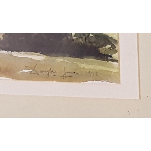 Watercolour of a Welsh Farmhouse By Welsh Artist Douglas Jones - Signed.