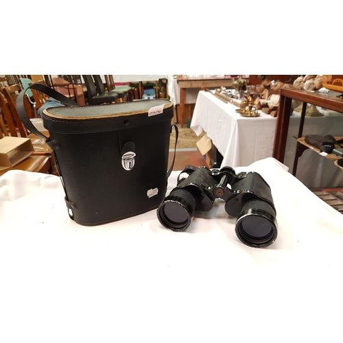 Pair of "Bernard Rees" Carmarthen Binoculars in Case.