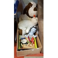 Large Box of Vintage Toys Including Crazy Frog, Plush Toys, Wooden ...