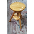 Solid Pine Corkscrew Adjustable Height Stool.