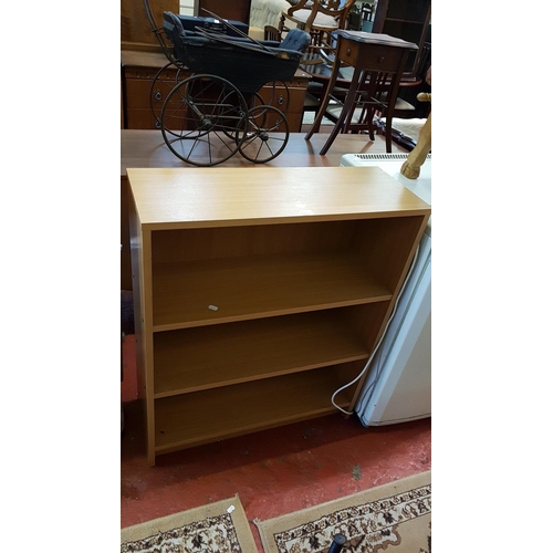 Modern Pine Effect Three Shelf Bookcase - approx 20cm tall, 76cm wide ...