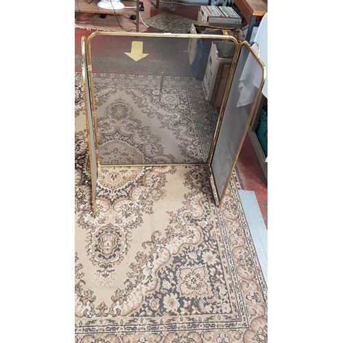 Folding Brass Edge Fire Guard.