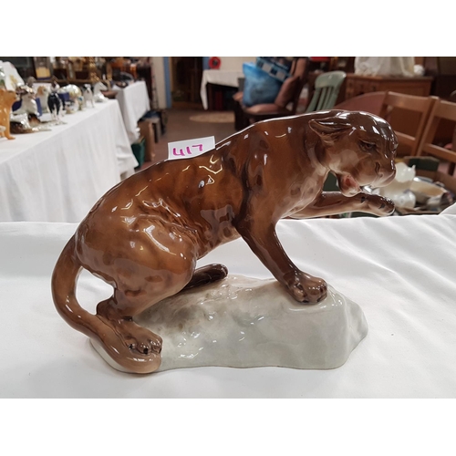 Beswick Puma on Rock Style Two Model No.1823 Height c.15cm (c.6”).