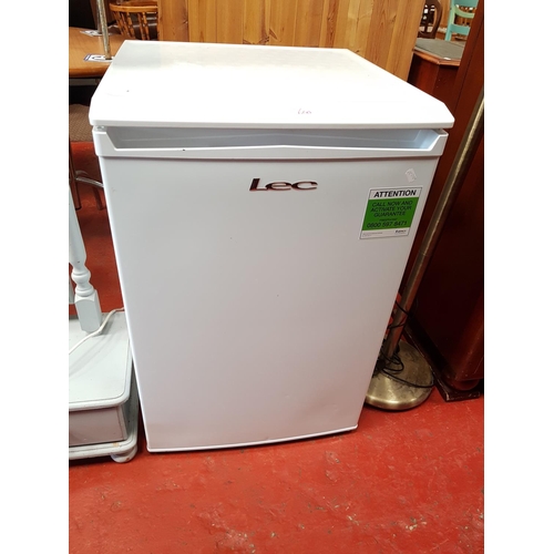 White LEC Undercounter Fridge.