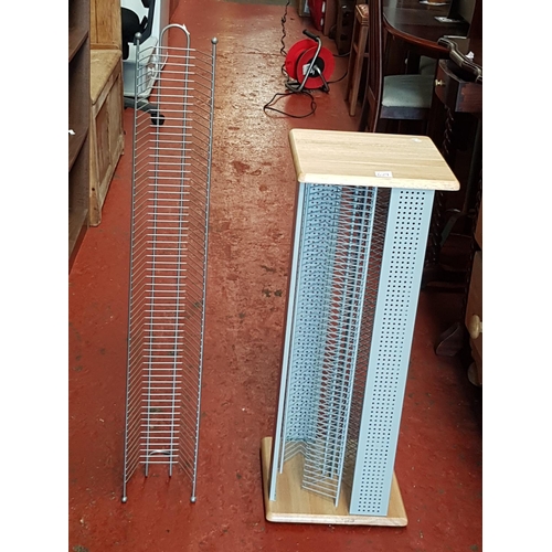 Metal & Beech Rotating CD Tower & Freestanding CD Tower - rotating ...