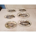 Six Portmeirion "Compleat Angler" Oval Fish Plates.