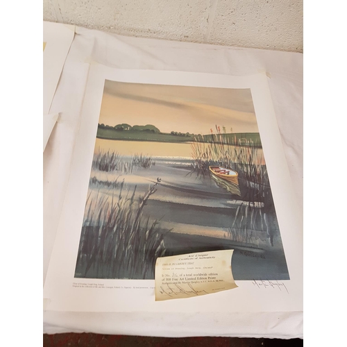 Three Limited Edition Signed Prints by Martin Quigley with Certificates ...