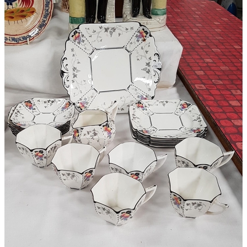 20 Piece Shelley Peaches & Grape Tea Set.