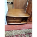 Mid Century Ercol Square Coffee Table with Two Drawers & Storage Under ...