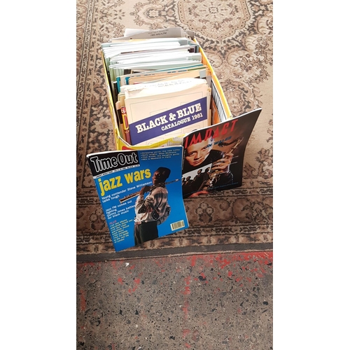 Box of Various Jazz Magazines Including Coda, Jazz Talk, The Jazz Rag ...
