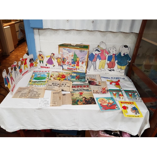 Quantity of Rupert The Bear Ephemera Including Calendar, Riddles ...