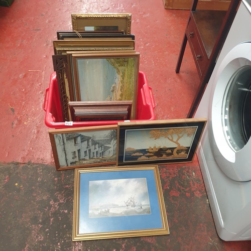 Box of Assorted Pictures & Prints.