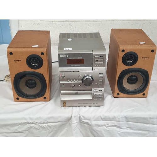 Sony CD, Tape, Radio Mini HIFI with Pair of Sony Speakers.