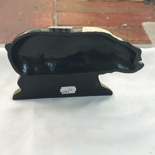Black & White Pig Door Stop.
