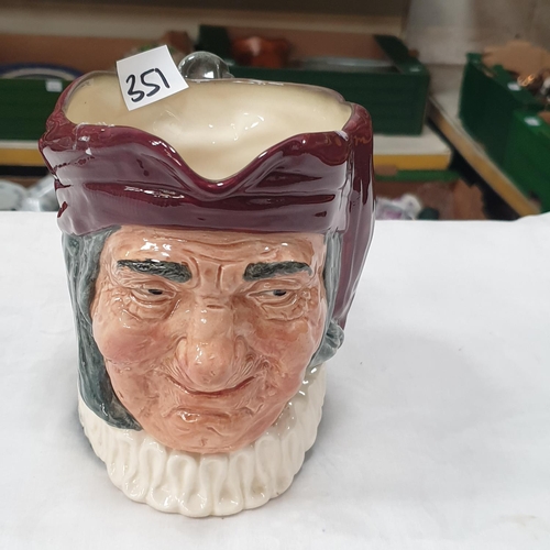 Early Large Royal Doulton "Simon The Cellarer" Character Jug.
